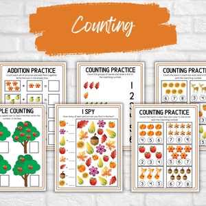 Printable Fall/autumn Preschool Activity Bundle - Etsy