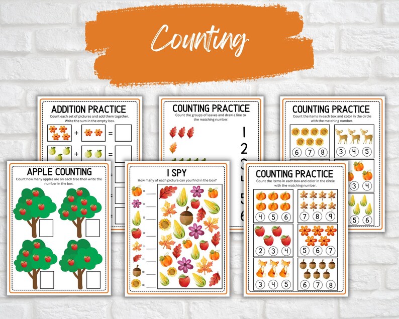 Printable Fall/autumn Preschool Activity Bundle - Etsy