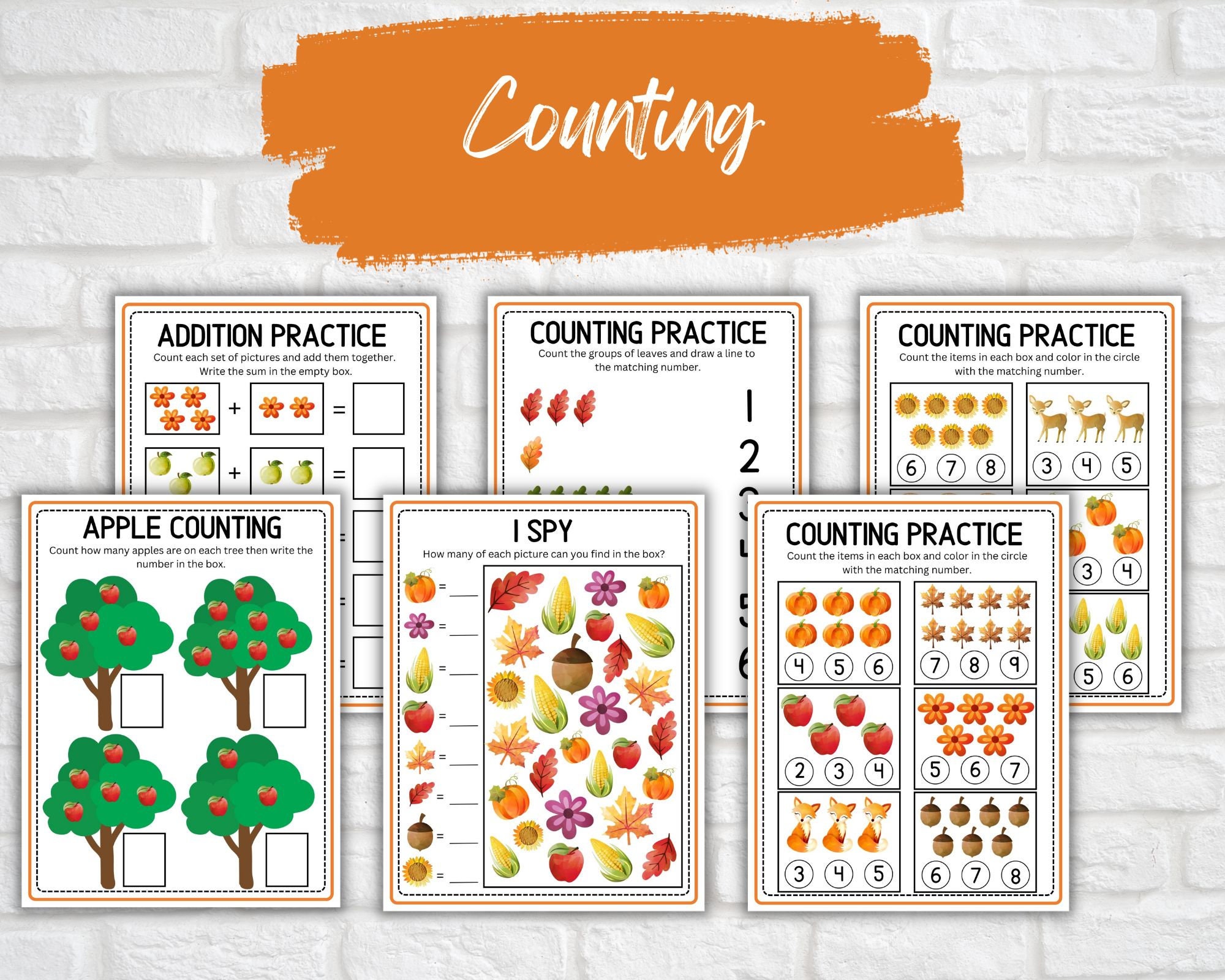 Printable Fall/autumn Preschool Activity Bundle - Etsy