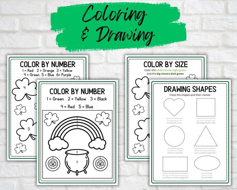 Printable St. Patrick's Day Preschool Activity Bundle - Etsy