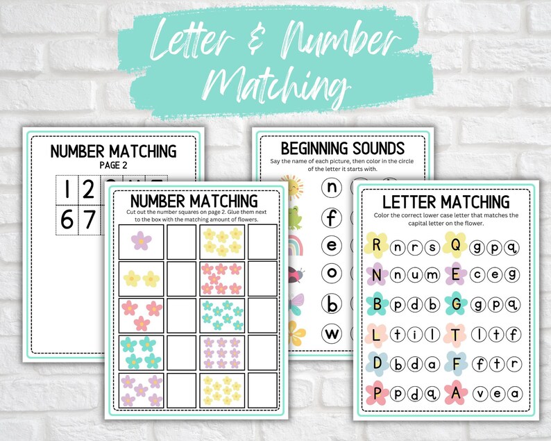 Printable Spring Preschool Activity Bundle - Etsy