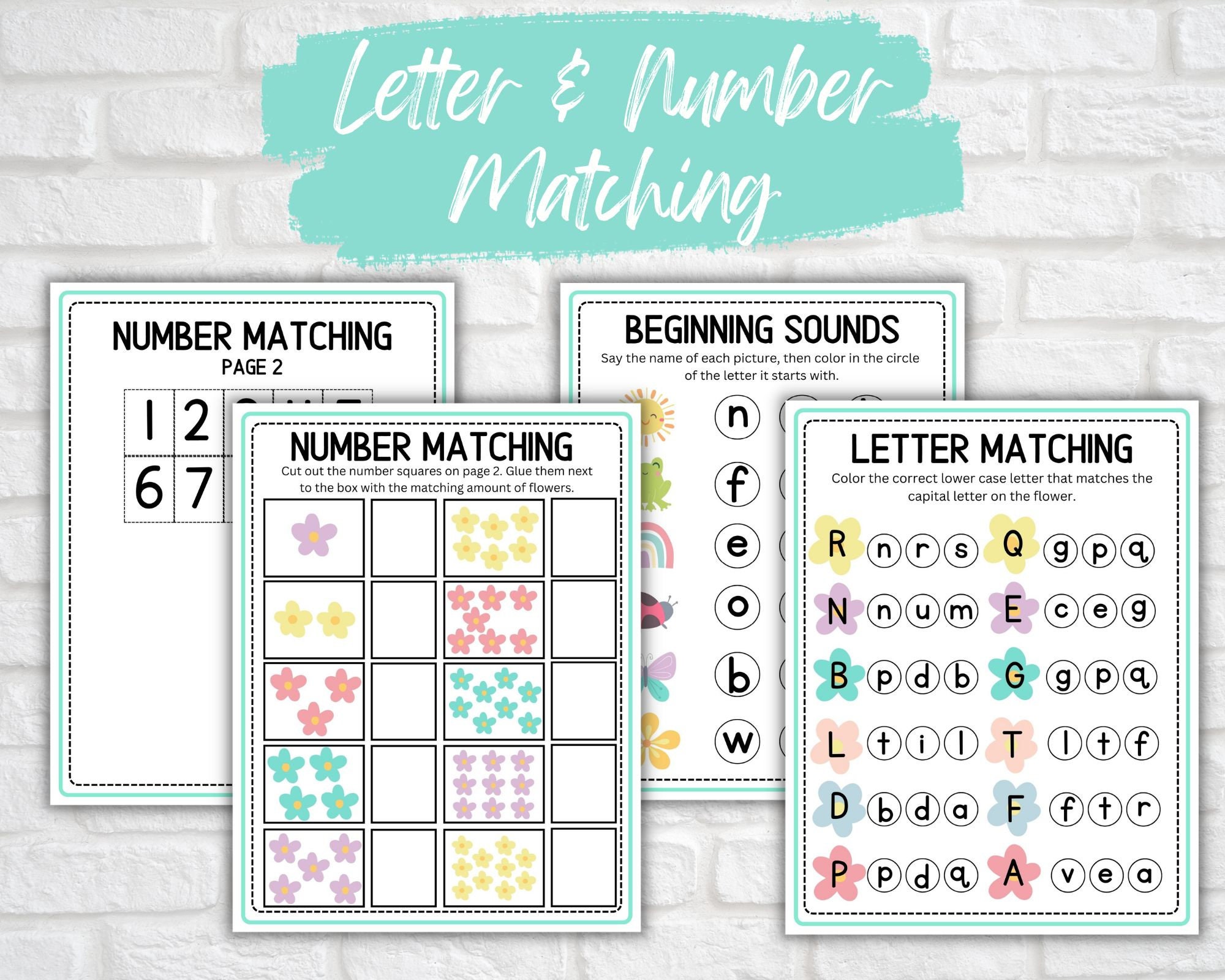Printable Spring Preschool Activity Bundle - Etsy