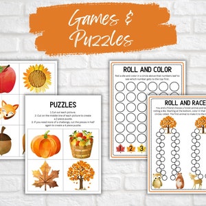 Printable Fall/autumn Preschool Activity Bundle - Etsy