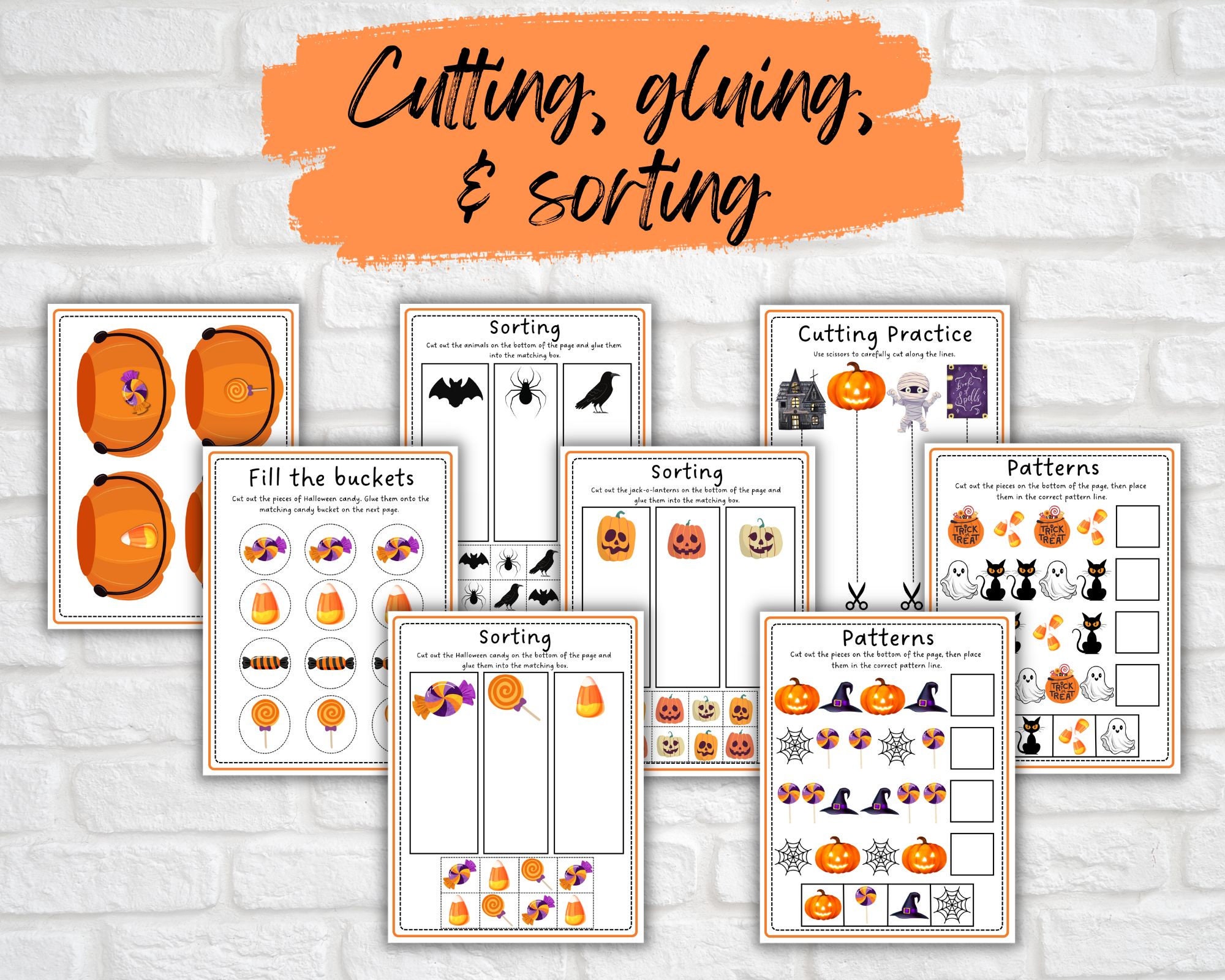 Printable Halloween Preschool Activity Bundle - Etsy
