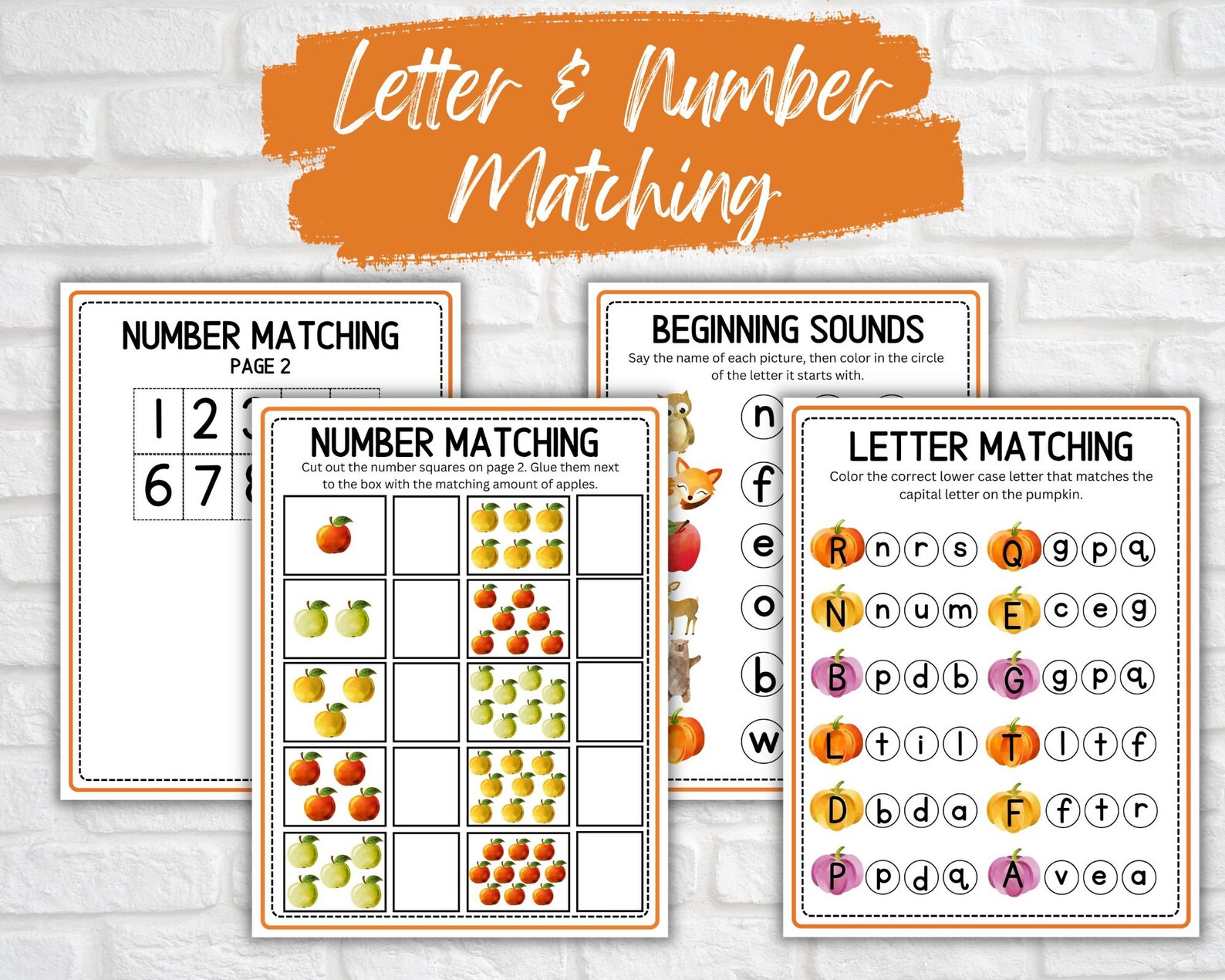 Printable Fall/autumn Preschool Activity Bundle - Etsy