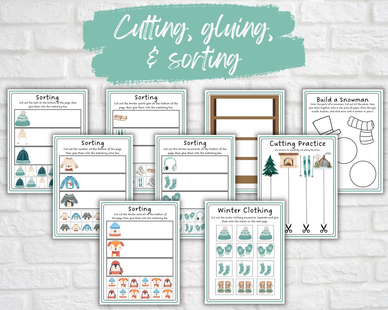 Printable Winter Preschool Activity Bundle - Etsy