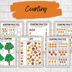 Printable Fall/autumn Preschool Activity Bundle - Etsy