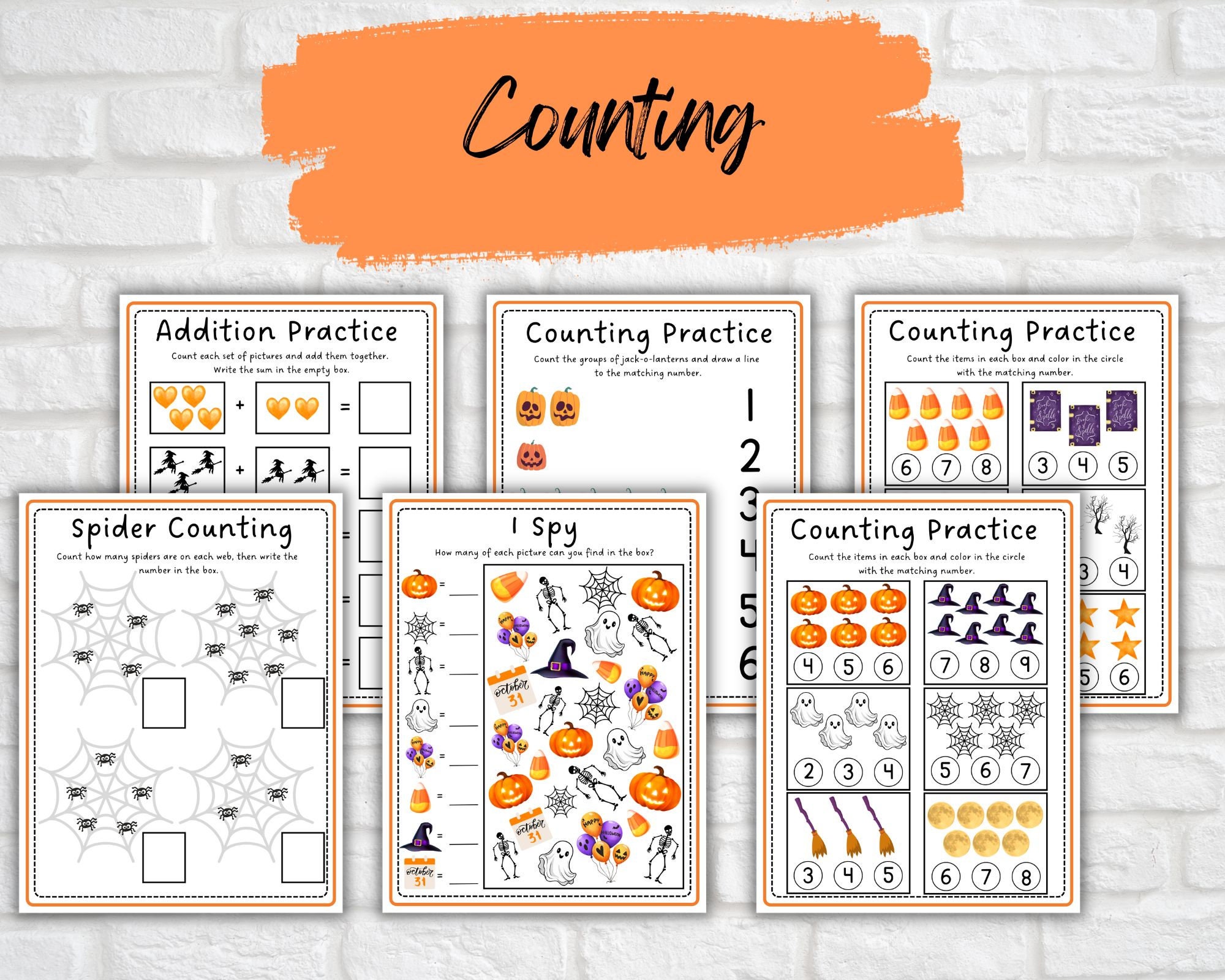 Printable Halloween Preschool Activity Bundle - Etsy