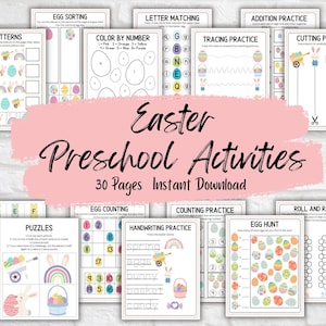 Printable Easter Preschool Activity Bundle - Etsy