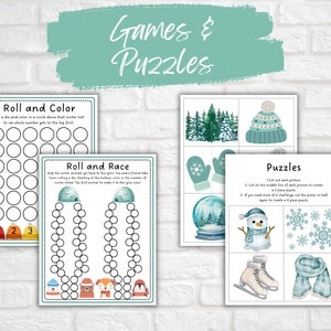 Printable Winter Preschool Activity Bundle - Etsy