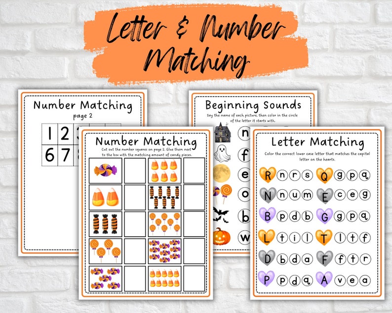 Printable Halloween Preschool Activity Bundle - Etsy