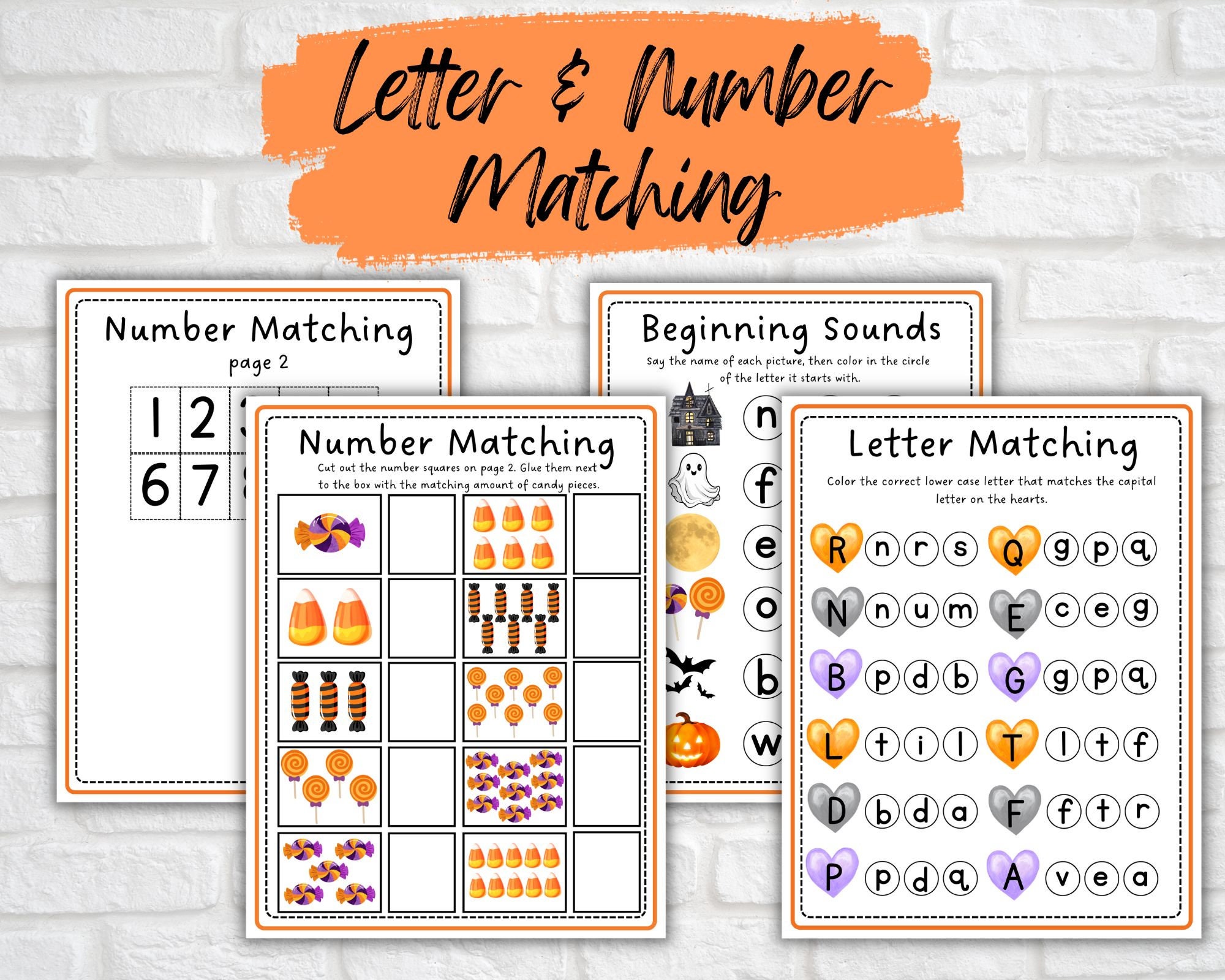 Printable Halloween Preschool Activity Bundle - Etsy