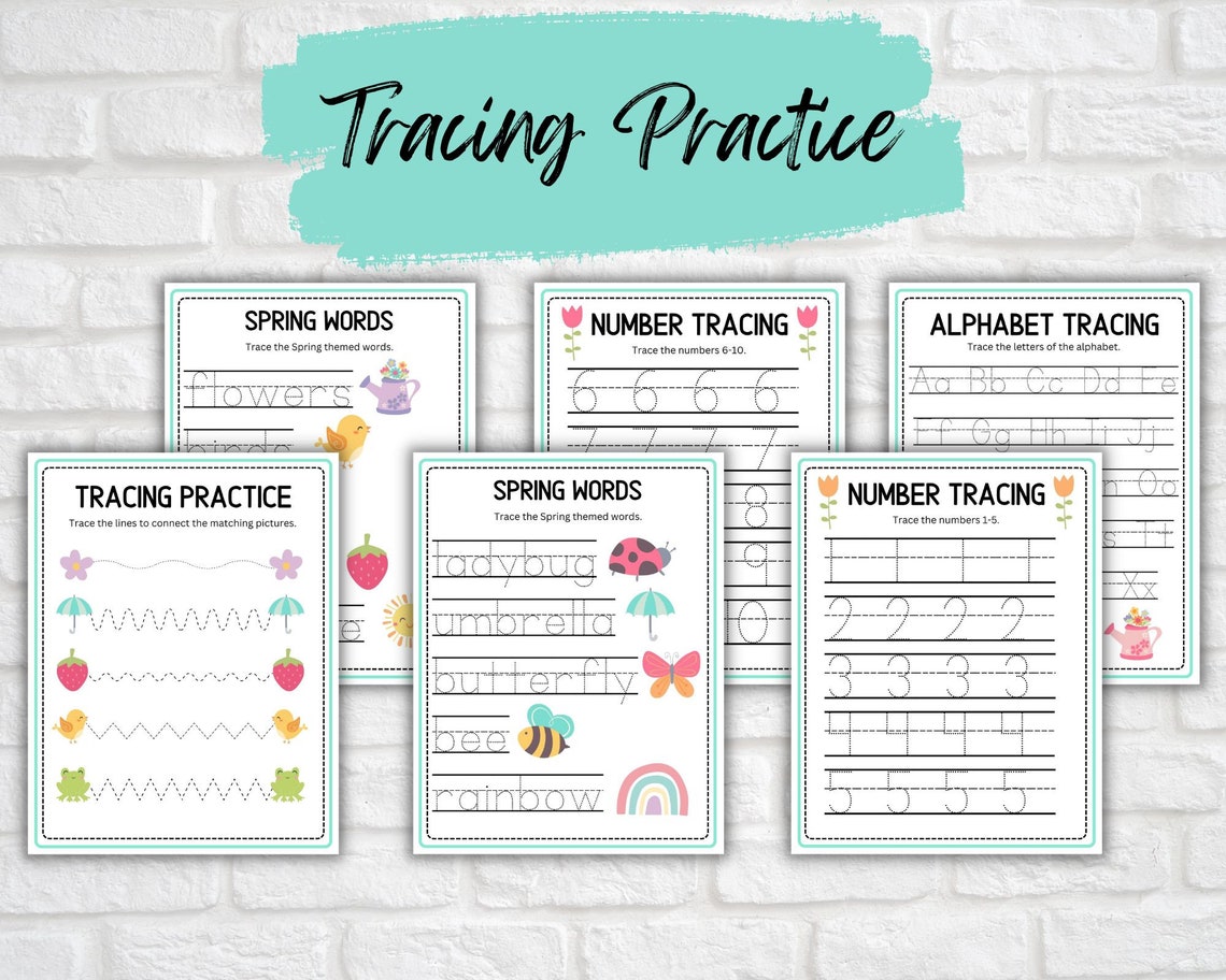 Printable Spring Preschool Activity Bundle - Etsy
