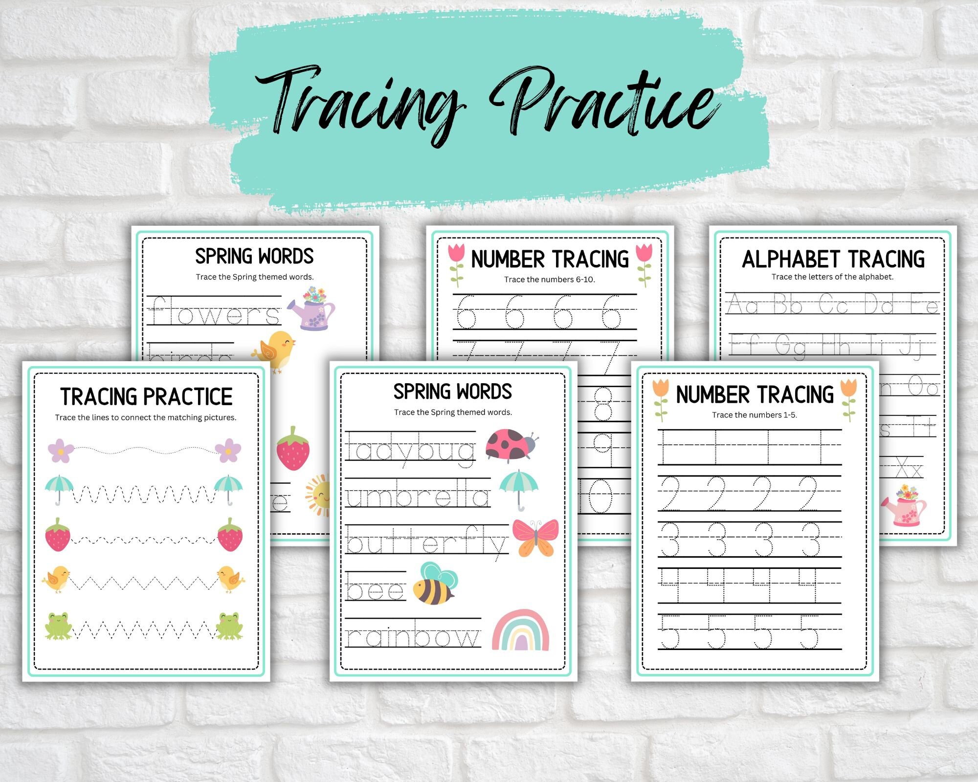 Printable Spring Preschool Activity Bundle - Etsy