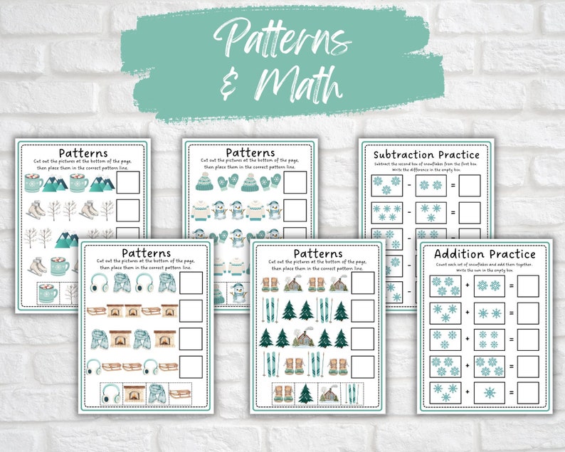 Printable Winter Preschool Activity Bundle - Etsy
