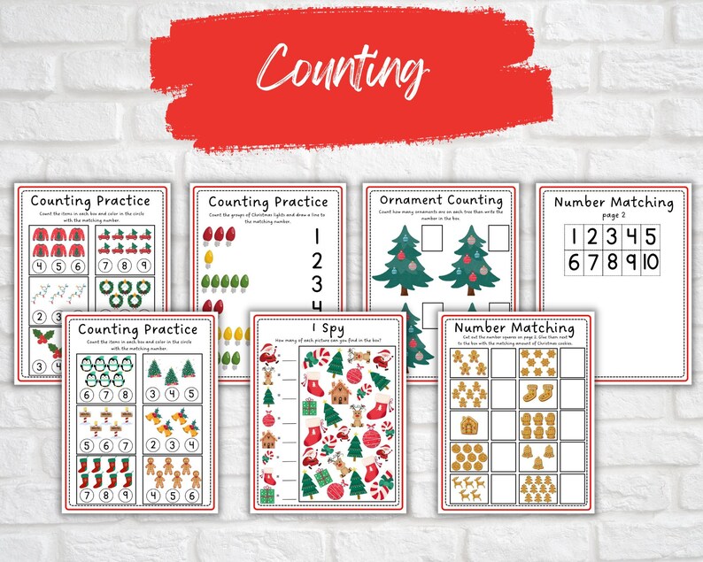 Printable Christmas Preschool Activity Bundle - Etsy