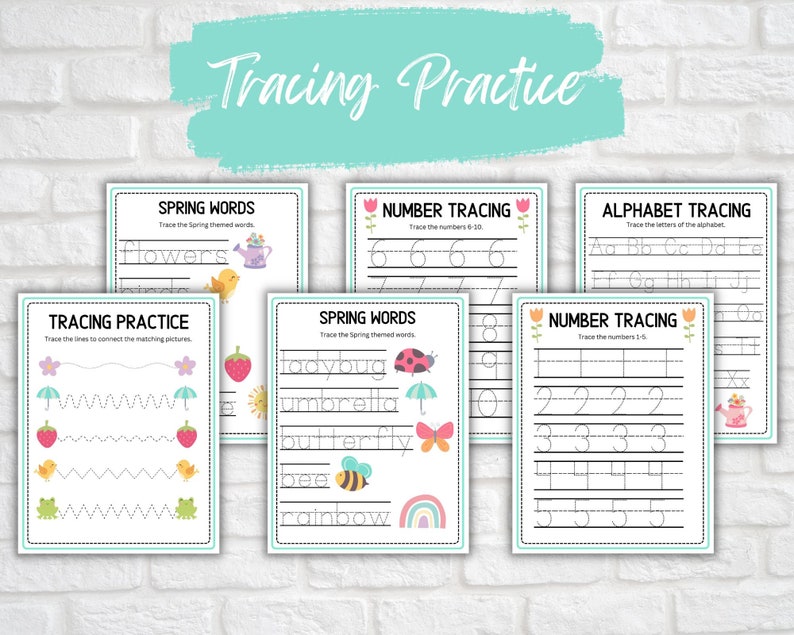 Printable Spring Preschool Activity Bundle - Etsy