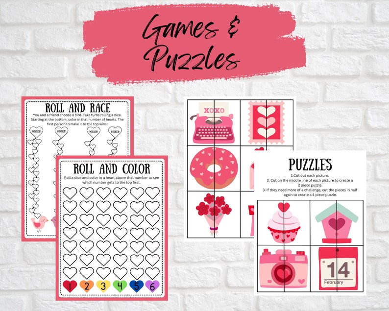 Printable Valentine's Day Preschool Activity Bundle - Etsy