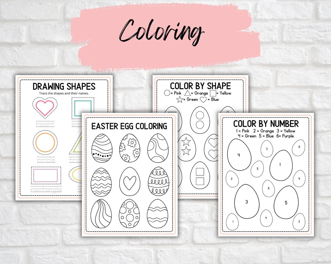 Printable Easter Preschool Activity Bundle - Etsy