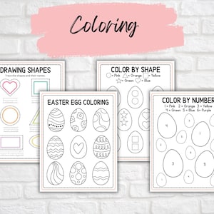 Printable Easter Preschool Activity Bundle - Etsy