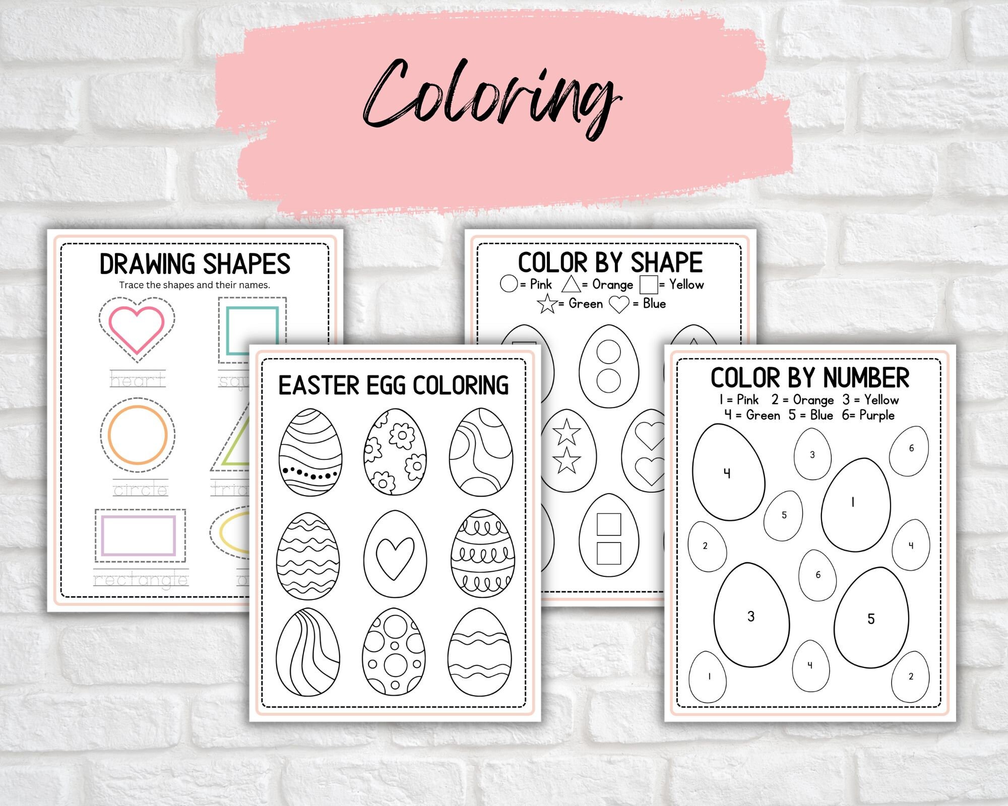 Printable Easter Preschool Activity Bundle - Etsy
