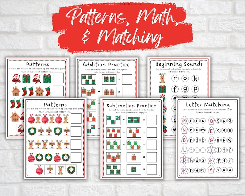 Printable Christmas Preschool Activity Bundle - Etsy