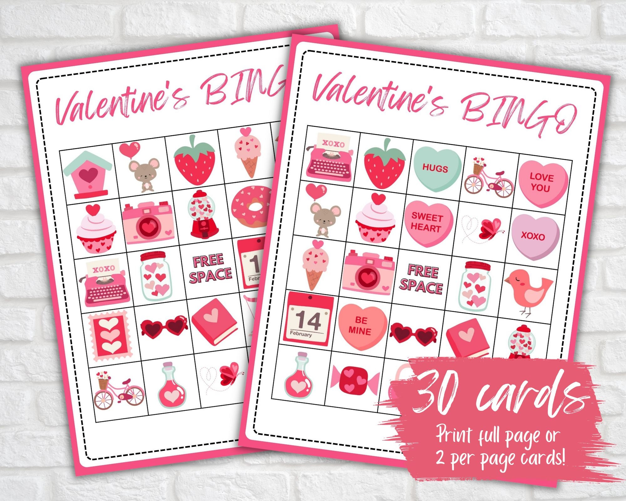 Printable Valentine's Day BINGO - Etsy