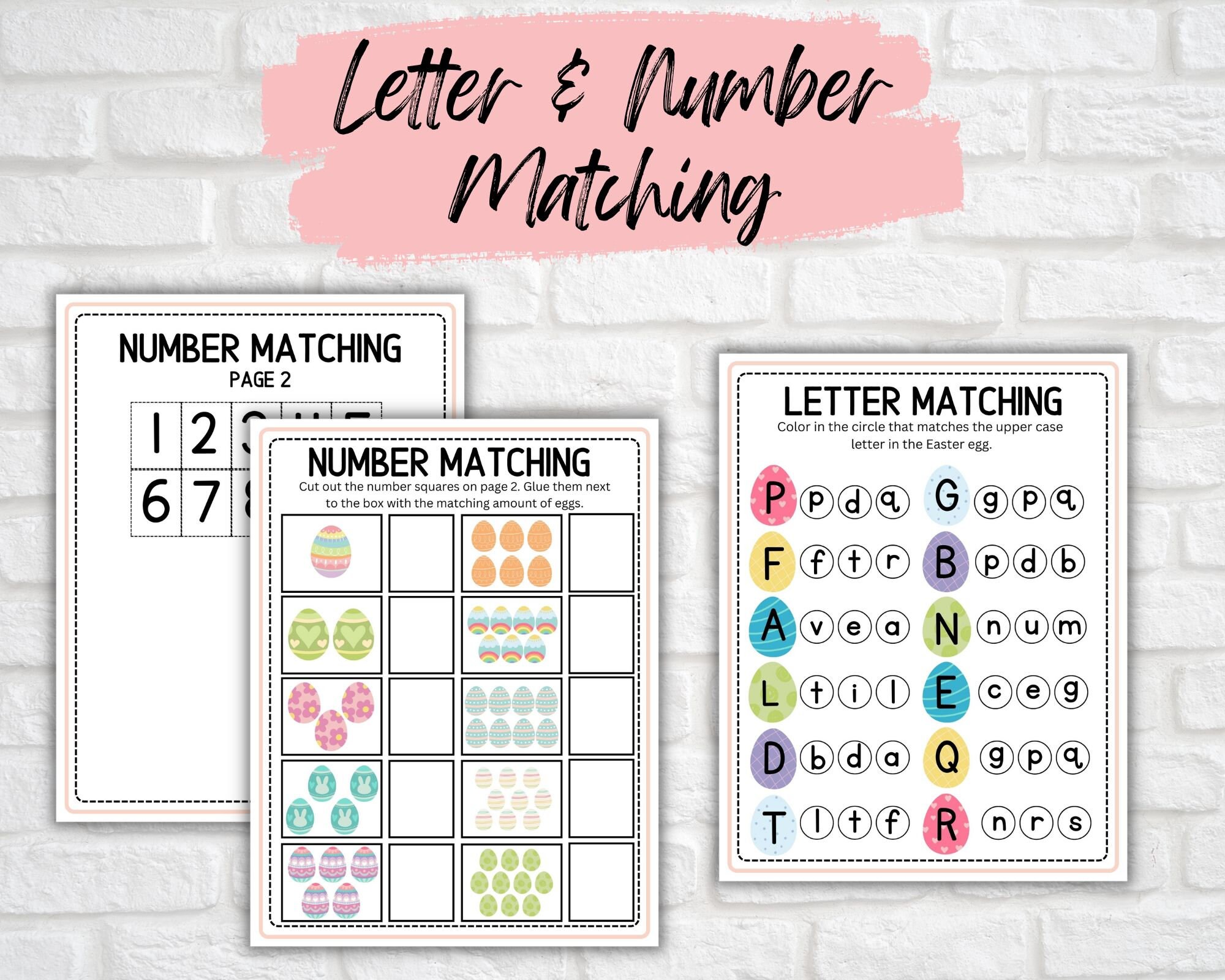 Printable Easter Preschool Activity Bundle - Etsy