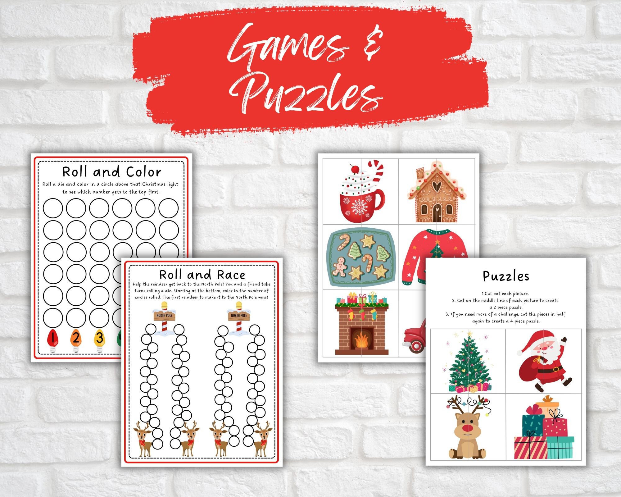Printable Christmas Preschool Activity Bundle - Etsy