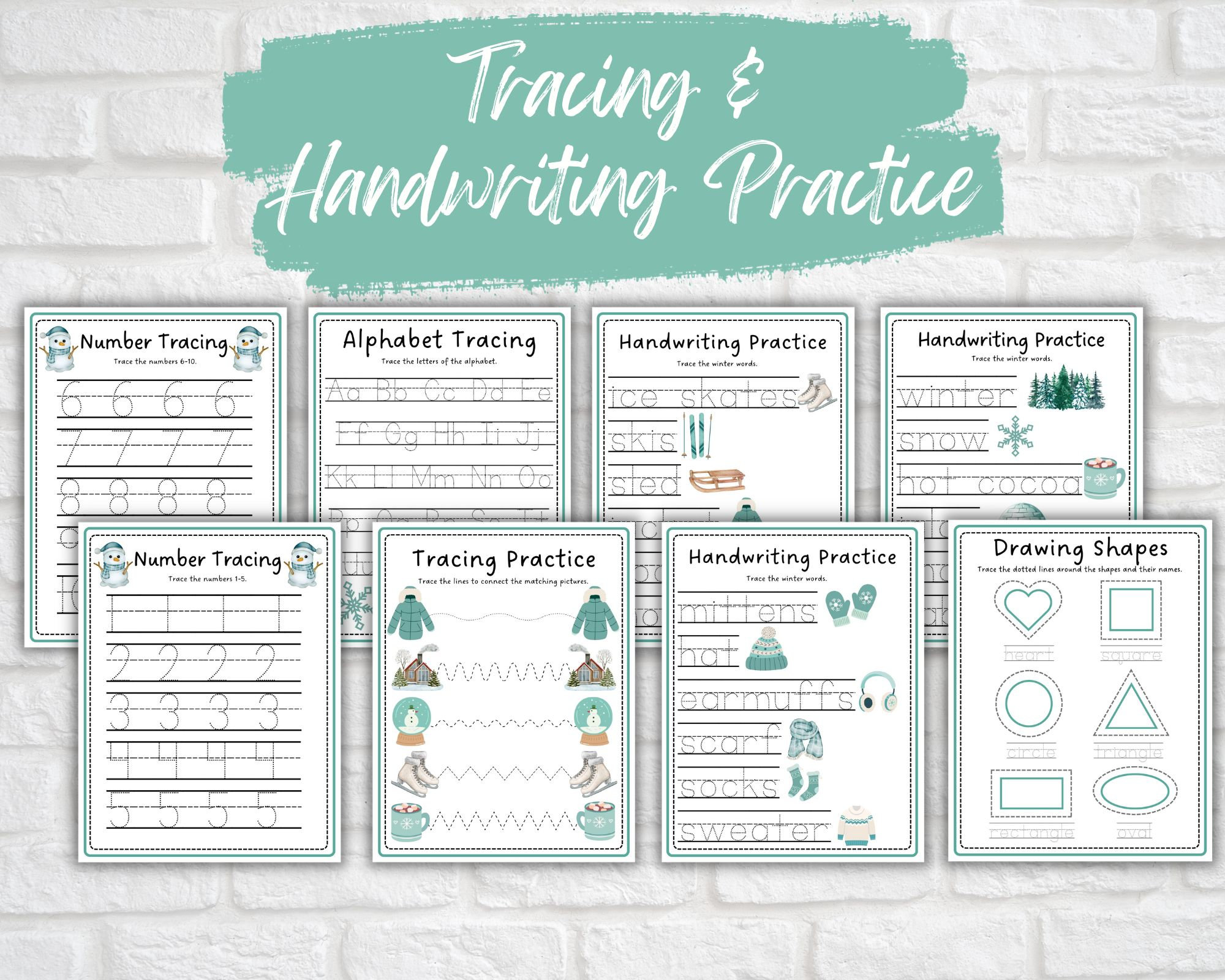 Printable Winter Preschool Activity Bundle - Etsy