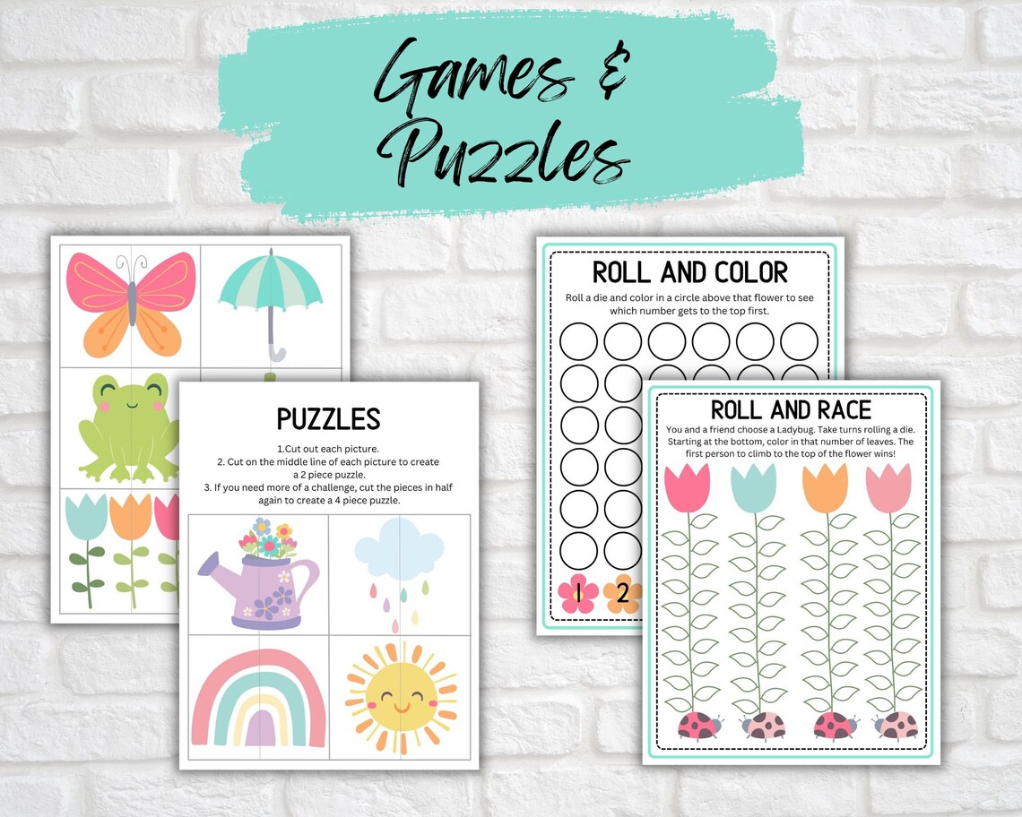 Printable Spring Preschool Activity Bundle - Etsy