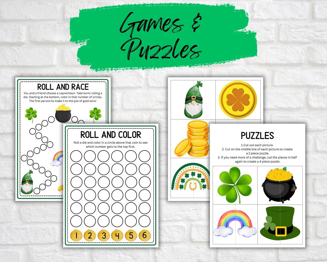Printable St. Patrick's Day Preschool Activity Bundle - Etsy