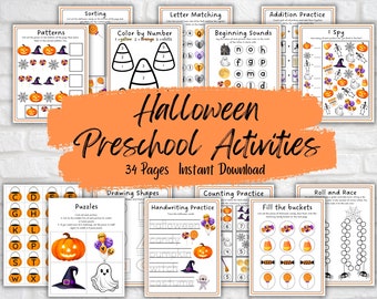 Jack-o-lantern Shapes Printable Activity Halloween Activity - Etsy