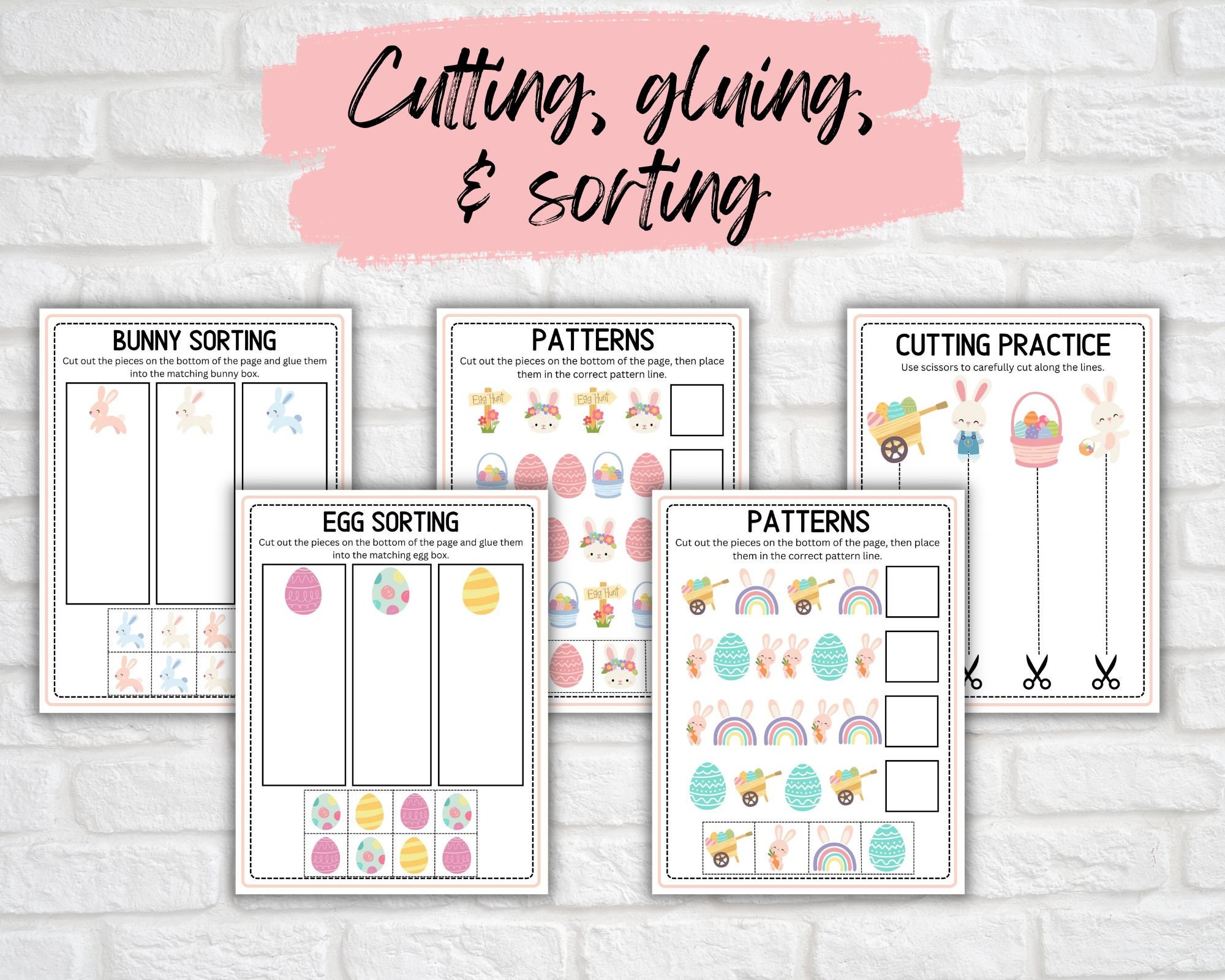 Printable Easter Preschool Activity Bundle - Etsy
