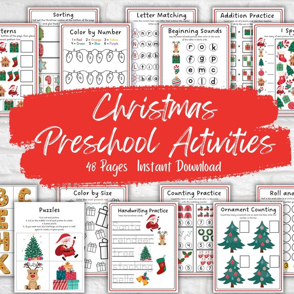 Preschool Activity Bundle - Etsy