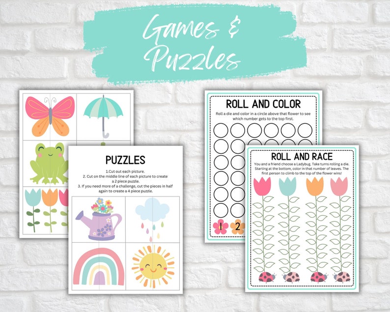 Printable Spring Preschool Activity Bundle - Etsy
