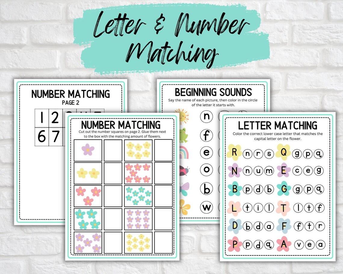 Printable Spring Preschool Activity Bundle - Etsy