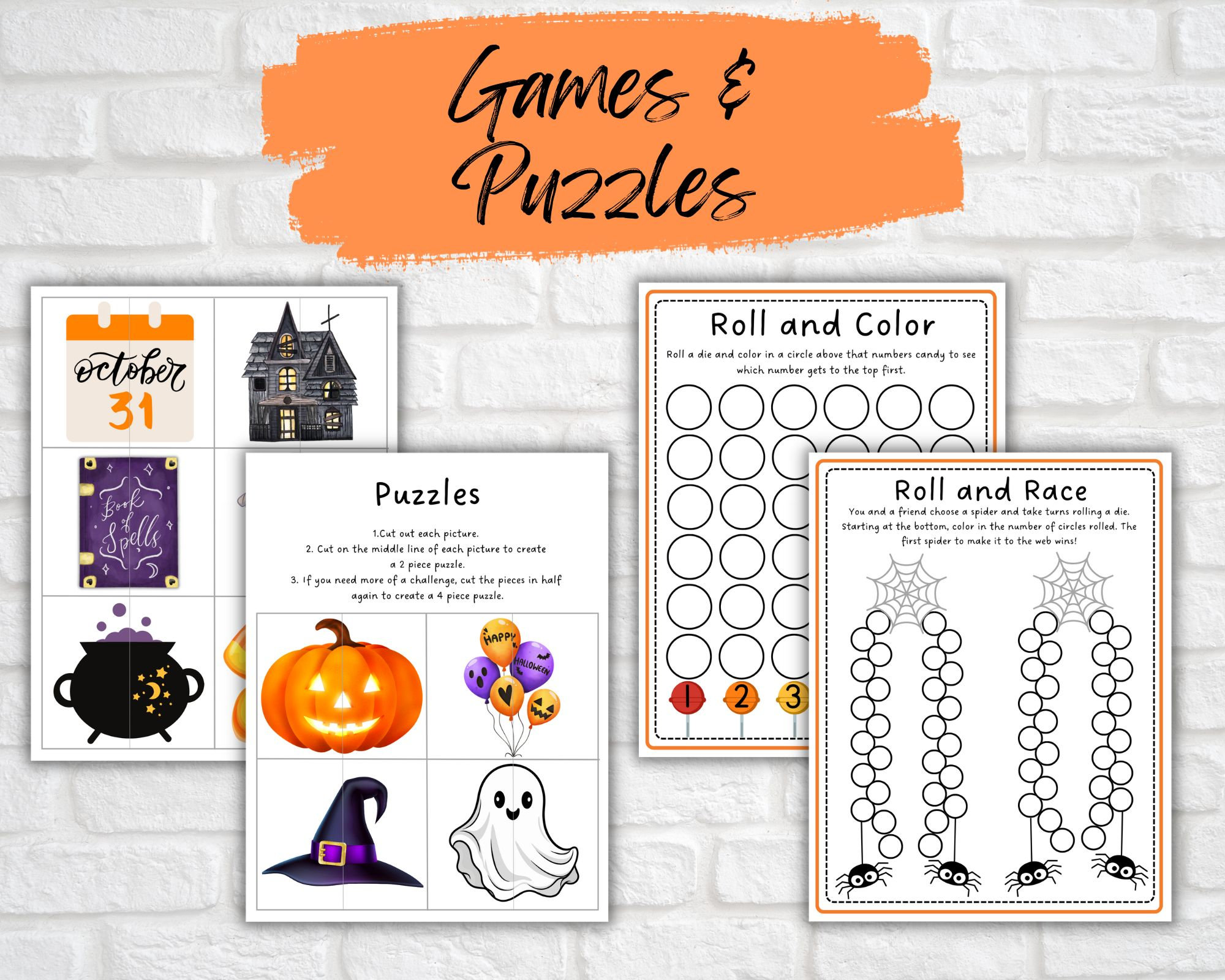 Printable Halloween Preschool Activity Bundle - Etsy