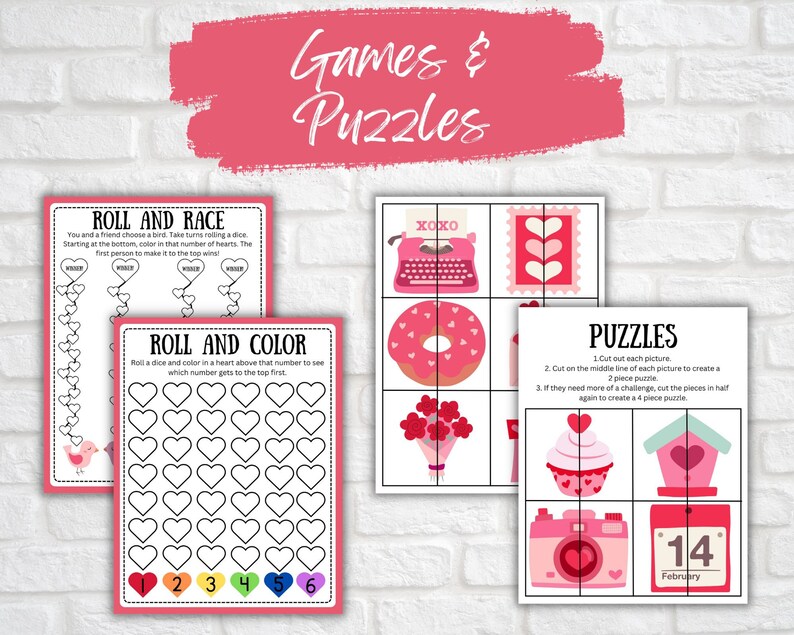 Printable Valentine's Day Preschool Activity Bundle - Etsy