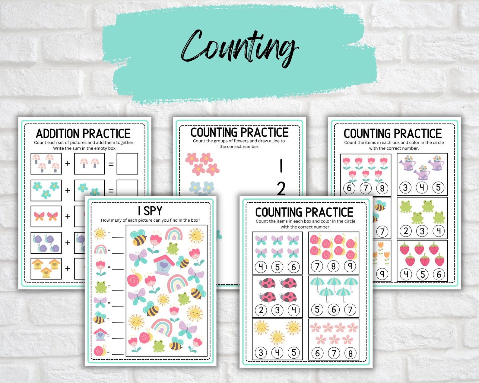 Printable Spring Preschool Activity Bundle - Etsy