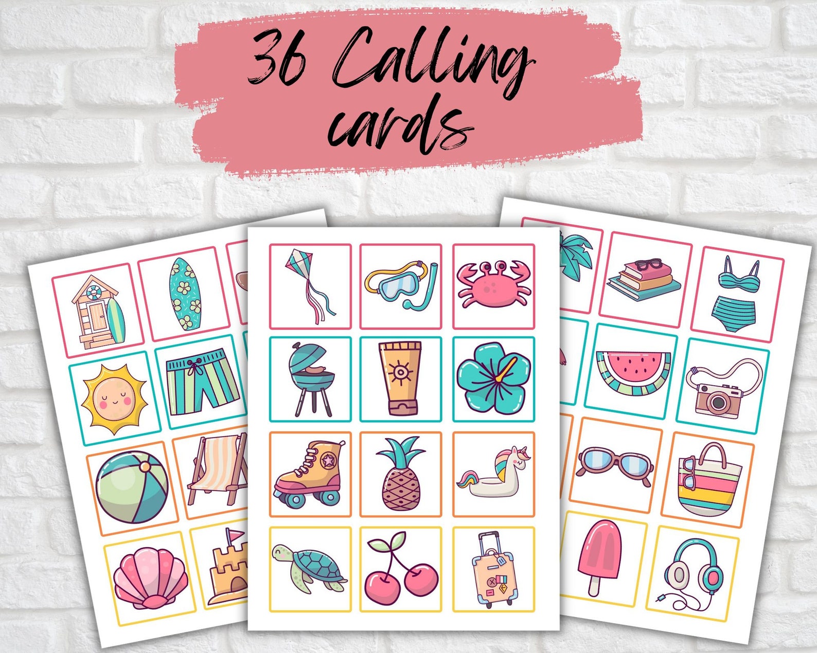 Printable Summer BINGO - Etsy