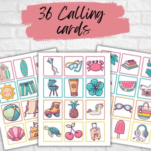 Printable Summer BINGO - Etsy