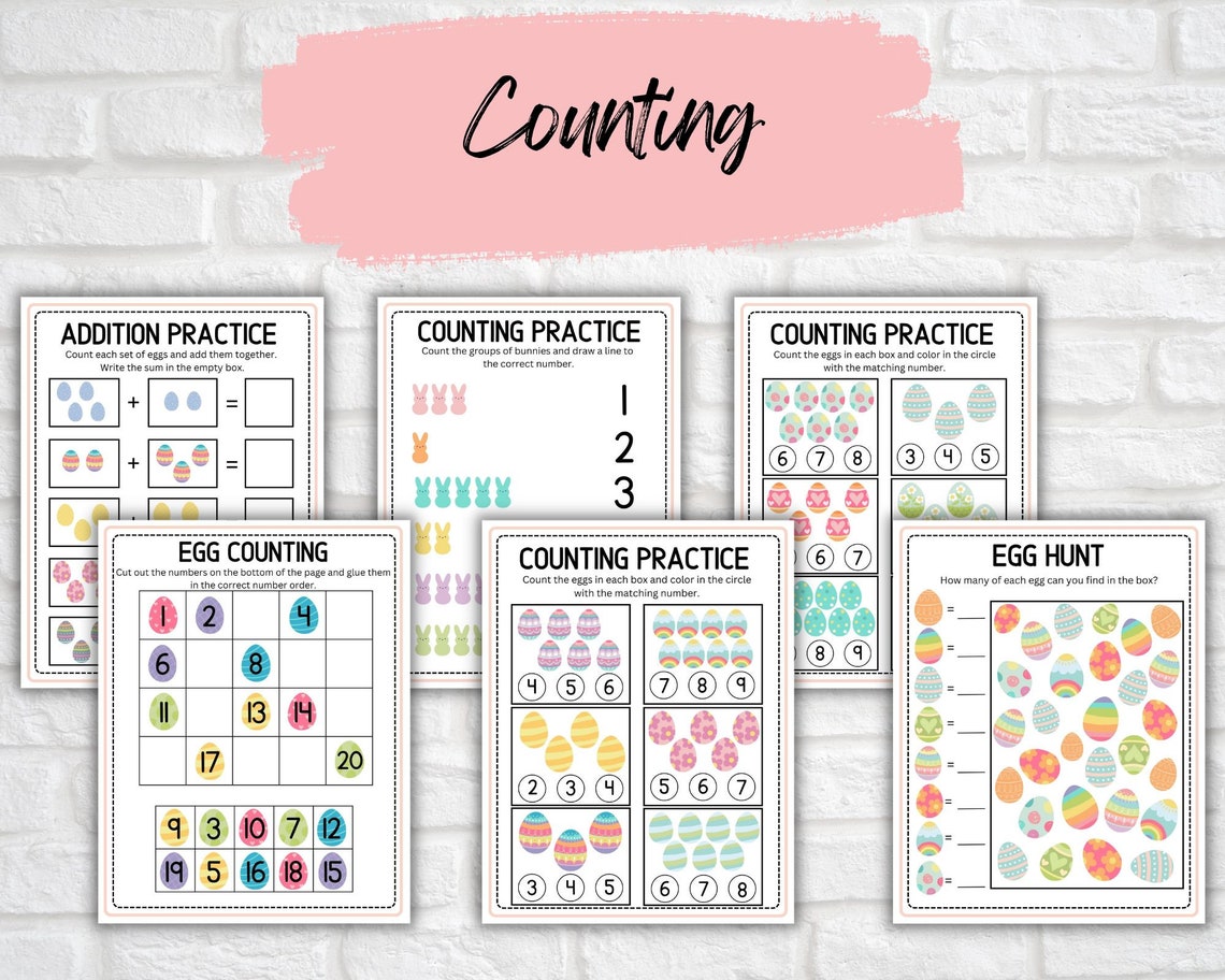 Printable Easter Preschool Activity Bundle - Etsy