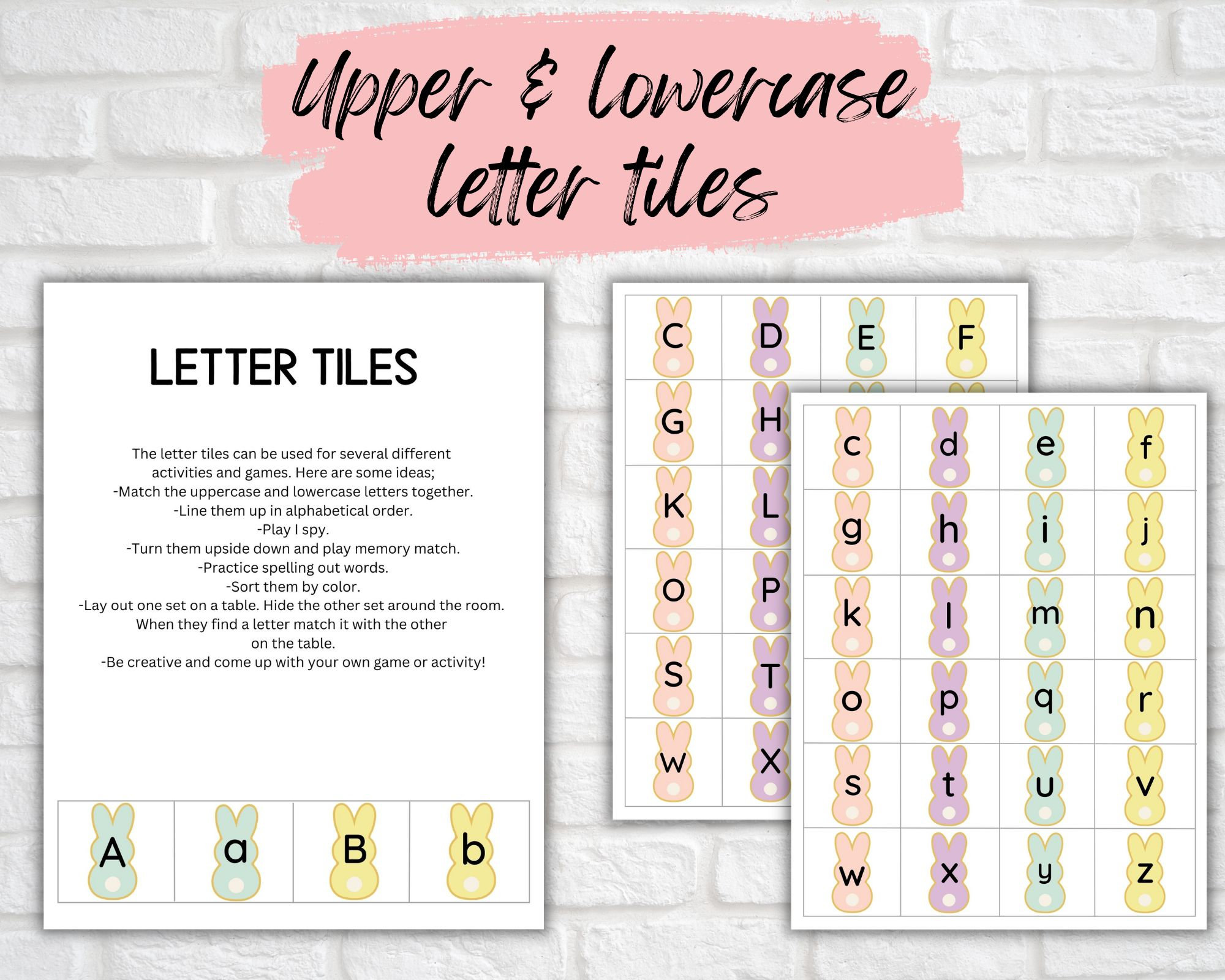 Printable Easter Preschool Activity Bundle - Etsy