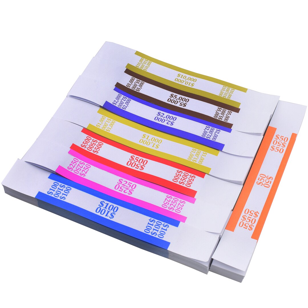 Money Bands for Cash, 800 Currency Straps, Money Straps for Bills, Cash ...
