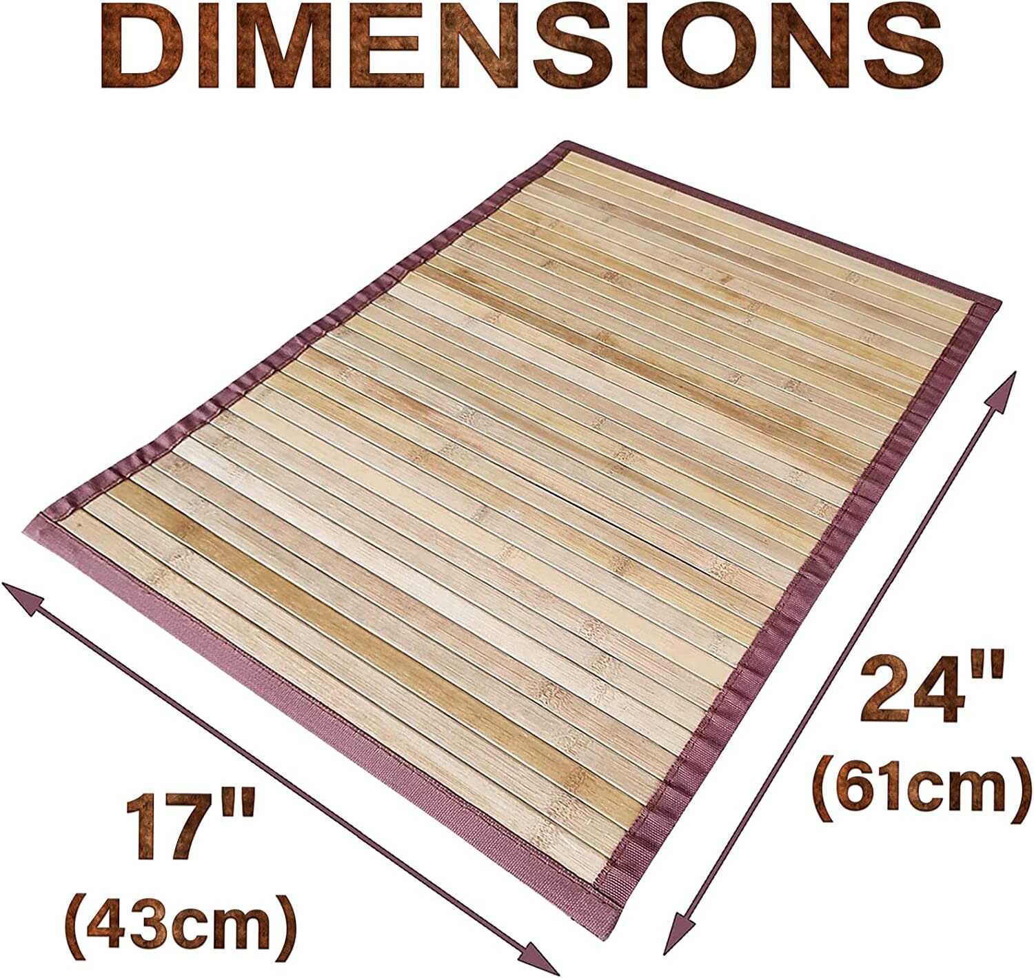 Queensell Bamboo Rug Bamboo Bathroom Accessories Area Rug bamboo Bath ...