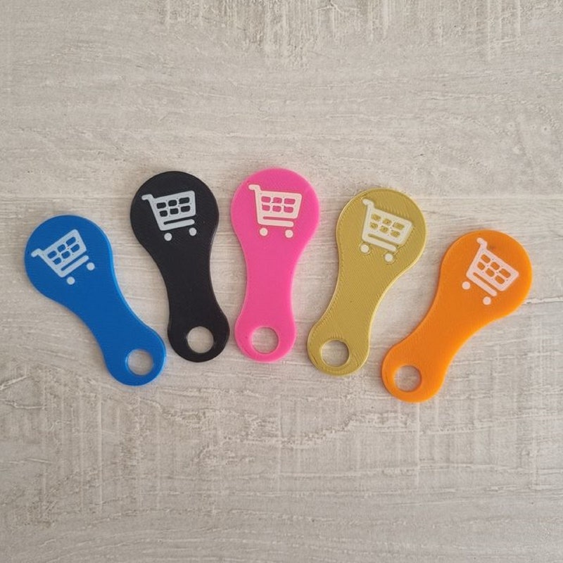 Shopping Cart Token Keychains - Etsy