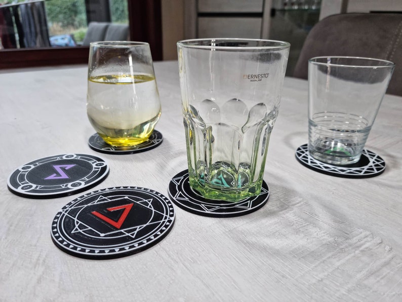 The Witcher Insignia Coasters | Set of 5 | Insignia - Etsy