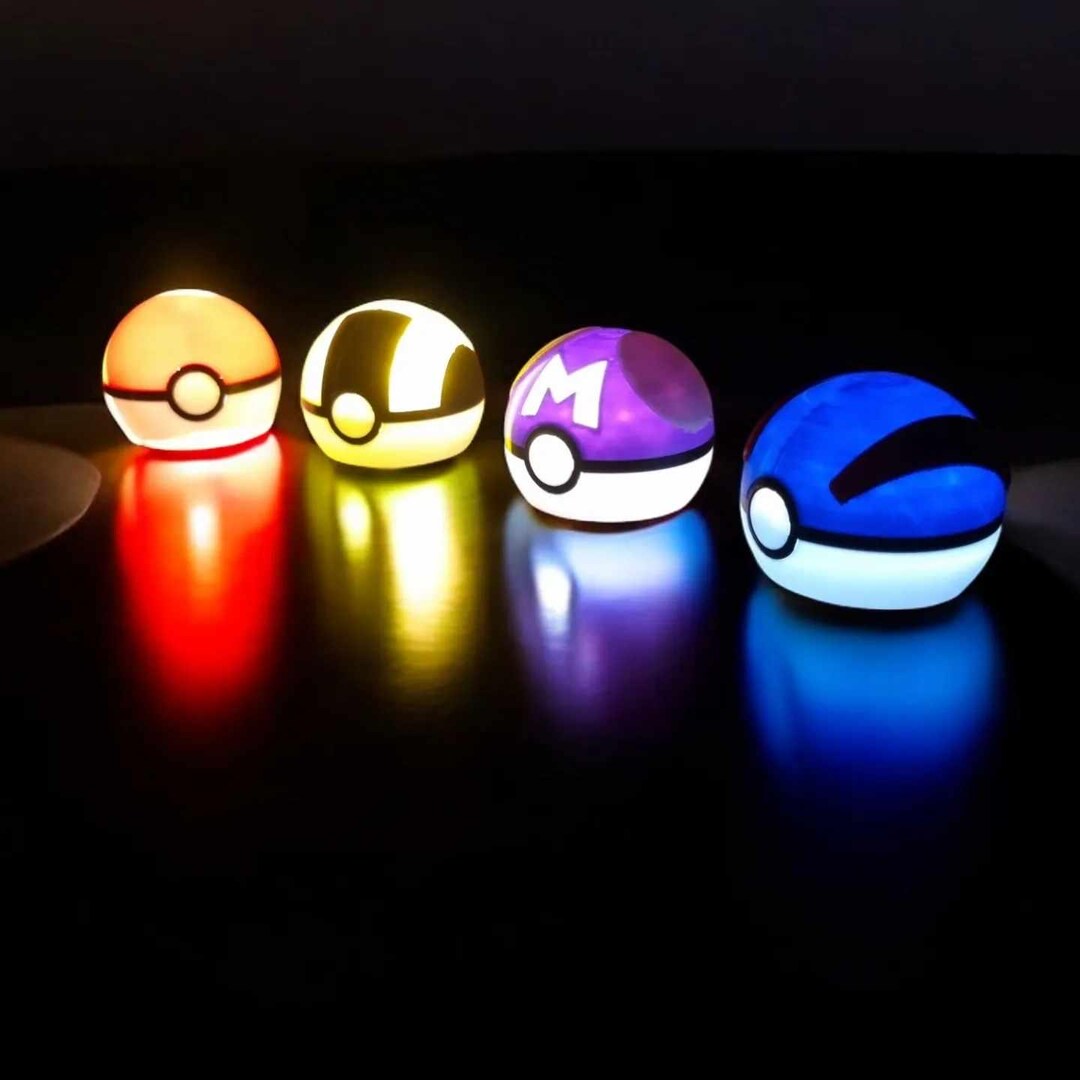 Pokéballs | Optionally With Lighting | Set of 4 - Etsy