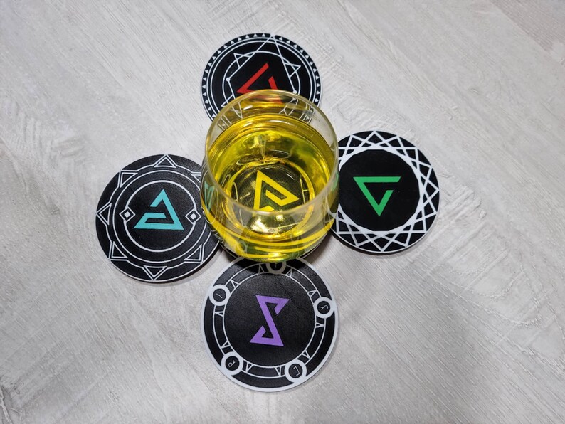 The Witcher Insignia Coasters | Set of 5 | Insignia - Etsy